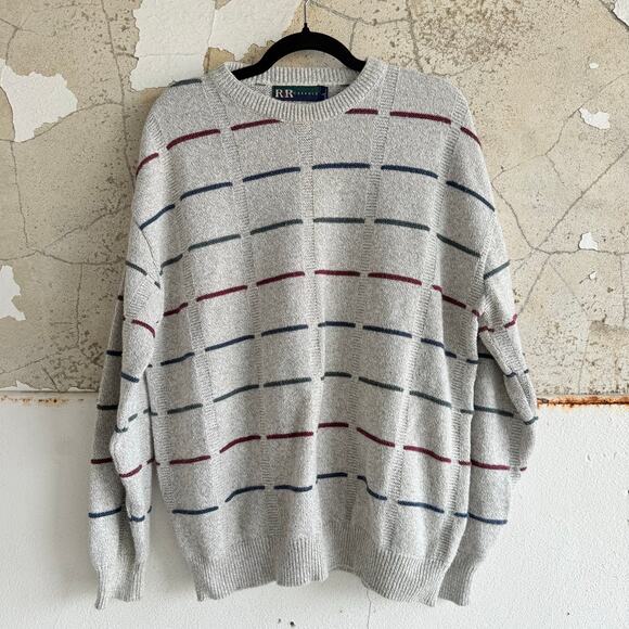 R&R Casuals | Sweaters | Vintage 9s Sweater Retro Grandpacore Striped ...